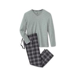 Tchibo - Pyjama - Herren - Gr. L - dunkelgrau/kariert
