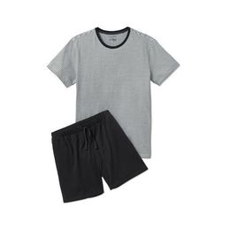 Tchibo - Shorty-Pyjama - Herren - Gr. M - schwarz/gestreift