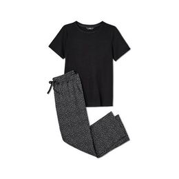 Tchibo - Pyjama - Damen - Gr. L - schwarz/gepunktet