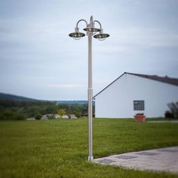 LINDBY Außenleuchte Damion, 200 cm, 3-flammig, E27, IP44