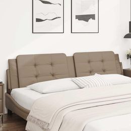 vidaXL Kopfteil-Kissen "Zadar" Cappuccino-Braun 200 cm Kunstleder
