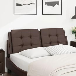 vidaXL Kopfteil-Kissen "Zadar" Braun 120 cm Kunstleder