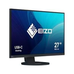 EIZO FlexScan EV2720S-BK, LED-Monitor 68.5 cm (27 Zoll), schwarz, WQHD, IPS, USB-C, USB-Hub