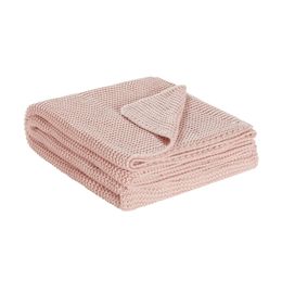CS Schmal como Strick Plaid Svea rosa/pink Ma&szlig;e (cm): B: 130 Accessoires > Decken > Plaids &raquo; Sofa DE