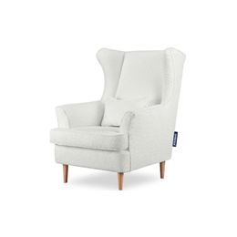 KONSIMO Ohrensessel Stralis wei&szlig; Ma&szlig;e (cm): B: 82 H: 108 Sessel & Hocker > Sessel nach Material > Stoff Sessel &raquo; Sofa DE