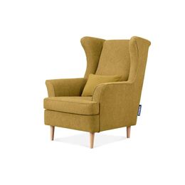 KONSIMO Ohrensessel Stralis gelb Ma&szlig;e (cm): B: 82 H: 108 Sessel & Hocker > Sessel nach Material > Stoff Sessel &raquo; Sofa DE