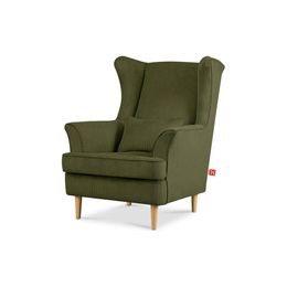 KONSIMO Ohrensessel Stralis gr&uuml;n Ma&szlig;e (cm): B: 82 H: 108 Sessel & Hocker > Sessel nach Material > Stoff Sessel &raquo; Sofa DE