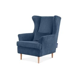 KONSIMO Ohrensessel Stralis blau Ma&szlig;e (cm): B: 82 H: 108 Sessel & Hocker > Sessel nach Material > Stoff Sessel &raquo; Sofa DE