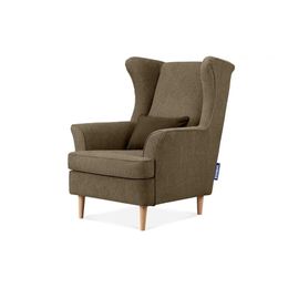 KONSIMO Ohrensessel Stralis braun Ma&szlig;e (cm): B: 82 H: 108 Sessel & Hocker > Sessel nach Material > Stoff Sessel &raquo; Sofa DE