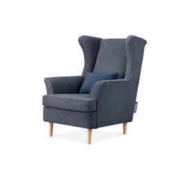 KONSIMO Ohrensessel Stralis blau Ma&szlig;e (cm): B: 82 H: 108 Sessel & Hocker > Sessel nach Material > Stoff Sessel &raquo; Sofa DE