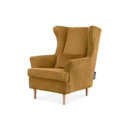 KONSIMO Ohrensessel Stralis gelb Ma&szlig;e (cm): B: 82 H: 108 Sessel & Hocker > Sessel nach Material > Stoff Sessel &raquo; Sofa DE