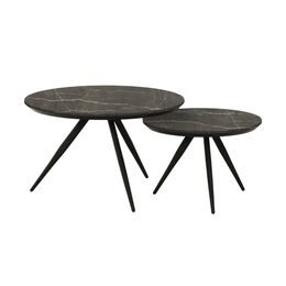 U.N.O uno Couchtisch 2er Set Hayley grau Ma&szlig;e (cm): H: 45 &Oslash;: 75 Tische > Couchtische > Couchtische nach Material &raquo; Sofa DE