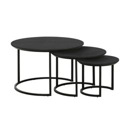 U.N.O uno Couchtisch 3er Set Dover schwarz Ma&szlig;e (cm): H: 50,5 &Oslash;: 80 Tische > Couchtische > Couchtische nach Material &raquo; Sofa DE