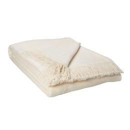 CS Schmal como Wohndecke mit Fransen Sophia beige Ma&szlig;e (cm): B: 150 Accessoires > Decken > Wohndecken &raquo; Sofa DE
