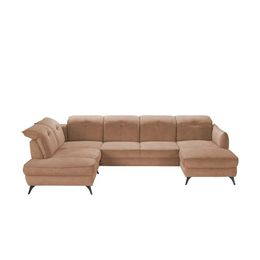 Medium Wohnlandschaft inklusive diverser Funktionen Milan braun Ma&szlig;e (cm): B: 350 H: 90 T: 240.0 Sofas > Sofas nach Material > &raquo; Sofa DE