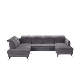 Medium Wohnlandschaft inklusive diverser Funktionen Milan grau Ma&szlig;e (cm): B: 350 H: 90 T: 240.0 Sofas > Sofas nach Material > Stoffsofas &raquo; Sofa DE