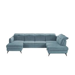 Medium Wohnlandschaft inklusive diverser Funktionen Milan t&uuml;rkis/petrol Ma&szlig;e (cm): B: 350 H: 90 T: 240.0 Sofas > Sofas nach Material > &raquo; Sofa DE