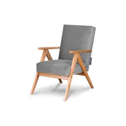 KONSIMO Sessel Naset grau Ma&szlig;e (cm): B: 60 H: 90 Sessel & Hocker > Sessel nach Material > Stoff Sessel &raquo; Sofa DE