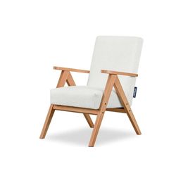 KONSIMO Sessel Naset holzfarben Ma&szlig;e (cm): B: 60 H: 90 Sessel & Hocker > Sessel nach Material > Stoff Sessel &raquo; Sofa DE