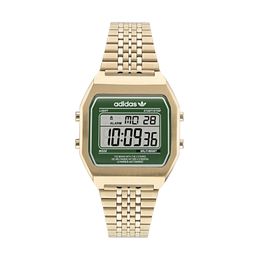 adidas originals Uhr 'Ao Street' Damen Gr&ouml;&szlig;e One Size gold / gr&uuml;n