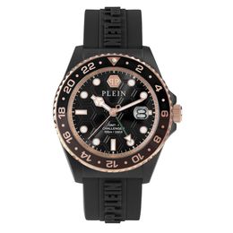 Philipp Plein Uhr 'Gmt I Challenger' Herren Gr&ouml;&szlig;e One Size gold / schwarz