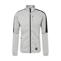 Hummel Athletic Zip-Up Hoodie male size XL mottled grey / Black