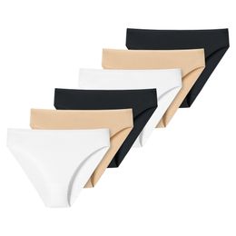 uncover by Schiesser Slip Damen Gr&ouml;&szlig;e M beige / schwarz / wei&szlig;