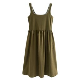 next Kleid Damen Gr&ouml;&szlig;e 34 khaki / wei&szlig;