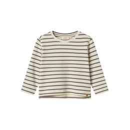 name it Shirt 'NMMLIMIA' Jungen Gr&ouml;&szlig;e 122/128 graphit / wollwei&szlig;