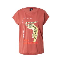V&eacute;ro Moda Vero Moda T-Shirt 'VMCORY AVA' Damen Gr&ouml;&szlig;e L zitrone / kirschrot / schwarz / wei&szlig;