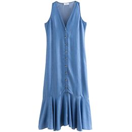 next Kleid Damen Gr&ouml;&szlig;e 42 blue denim Winterkleid