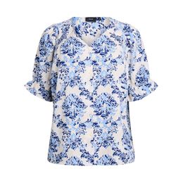 ZIZZI Bluse 'Vanni' Damen Gr&ouml;&szlig;e 9XL/10XL hellblau / dunkelblau / wei&szlig;