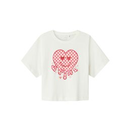 name it T-Shirt 'NKFKAREN' M&auml;dchen Gr&ouml;&szlig;e 146/152 pink / hellpink / wei&szlig;