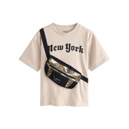 next T-Shirt Jungen Gr&ouml;&szlig;e 116 creme / schoko / dunkelgr&uuml;n / schwarz