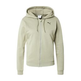 Puma Sportsweatjacke 'Train All Day Essential' Damen Gr&ouml;&szlig;e M khaki / schwarz