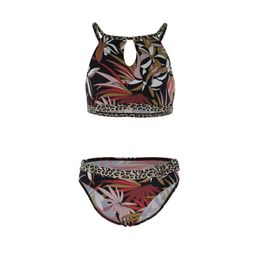 Olympia Bikini M&auml;dchen Gr&ouml;&szlig;e 152 oliv / altrosa / schwarz / wei&szlig;