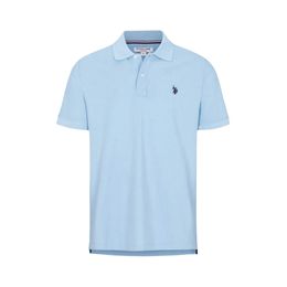 U.S. Polo Assn. Polo 'UMALFRED' Herren Gr&ouml;&szlig;e XL hellblau / schwarz