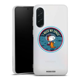 DeinDesign Galaxy A36 5G Handy Silikon H&uuml;lle Case transparent Handyh&uuml;lle Peanuts Weltall Snoopy Silikon Case