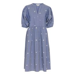 Soaked in Luxury Kleid 'Elly Josie' Damen Gr&ouml;&szlig;e 40 blau / wei&szlig; Sommerkleid