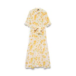V&eacute;ro Moda Vero Moda Kleid 'VMGRY' Damen Gr&ouml;&szlig;e 40 gelb / hellgr&uuml;n / wei&szlig; Sommerkleid