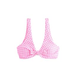 next Bikinitop Damen Gr&ouml;&szlig;e 110 pink / wei&szlig;