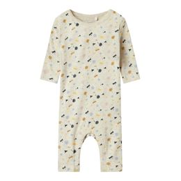 name it Overall 'NBFKORAL' Gr&ouml;&szlig;e 62 dunkelbeige / navy / taubenblau / zitrone