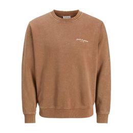Jack & Jones Jack & Jones Sweatshirt 'JJEDover' Herren Gr&ouml;&szlig;e XXL hellbraun / wei&szlig;