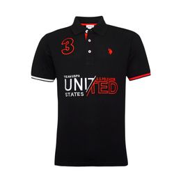U.S. Polo Assn. Poloshirt Herren Gr&ouml;&szlig;e XXL rot / schwarz / wei&szlig;