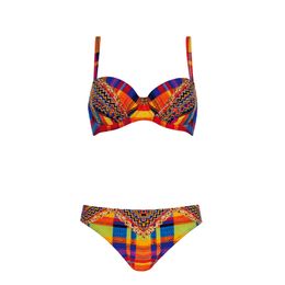 Sunflair Bikini Damen Gr&ouml;&szlig;e XXXL blau / navy / dunkelgelb / dunkelorange