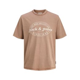 Jack & Jones Jack & Jones T-Shirt 'JJEDover' Herren Gr&ouml;&szlig;e XS hellbraun / offwhite