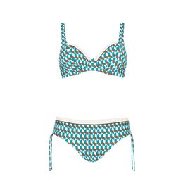 Sunflair Bikini Damen Gr&ouml;&szlig;e XXXL ecru / t&uuml;rkis / karamell