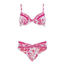 Olympia Bikini Damen Gr&ouml;&szlig;e M hellorange / pink / hellpink / wei&szlig;