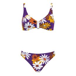 Olympia Bikini Damen Gr&ouml;&szlig;e XL lila / orange / wei&szlig;