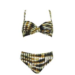 Sunflair Bikini female size XL Cognac / Black / White
